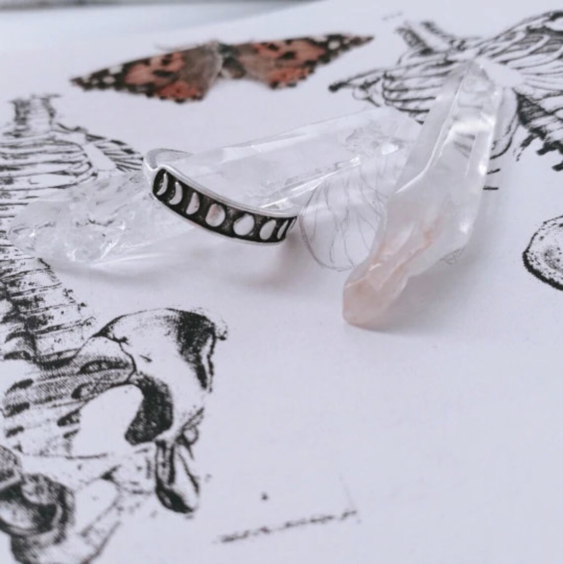 Phases of the Moon Ring Moon Ring Boho Ring Stackable Ring - Etsy