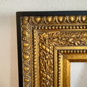 Antique Style Frame, Black and Gold Frame, Italian Gilded Gesso Frame ...