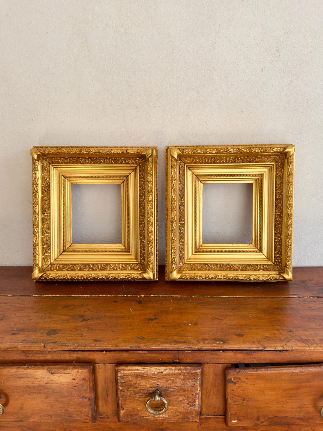 Antique Gilt Frames, Pair of Gilded Gold Frames, Ornate Gesso Frame ...