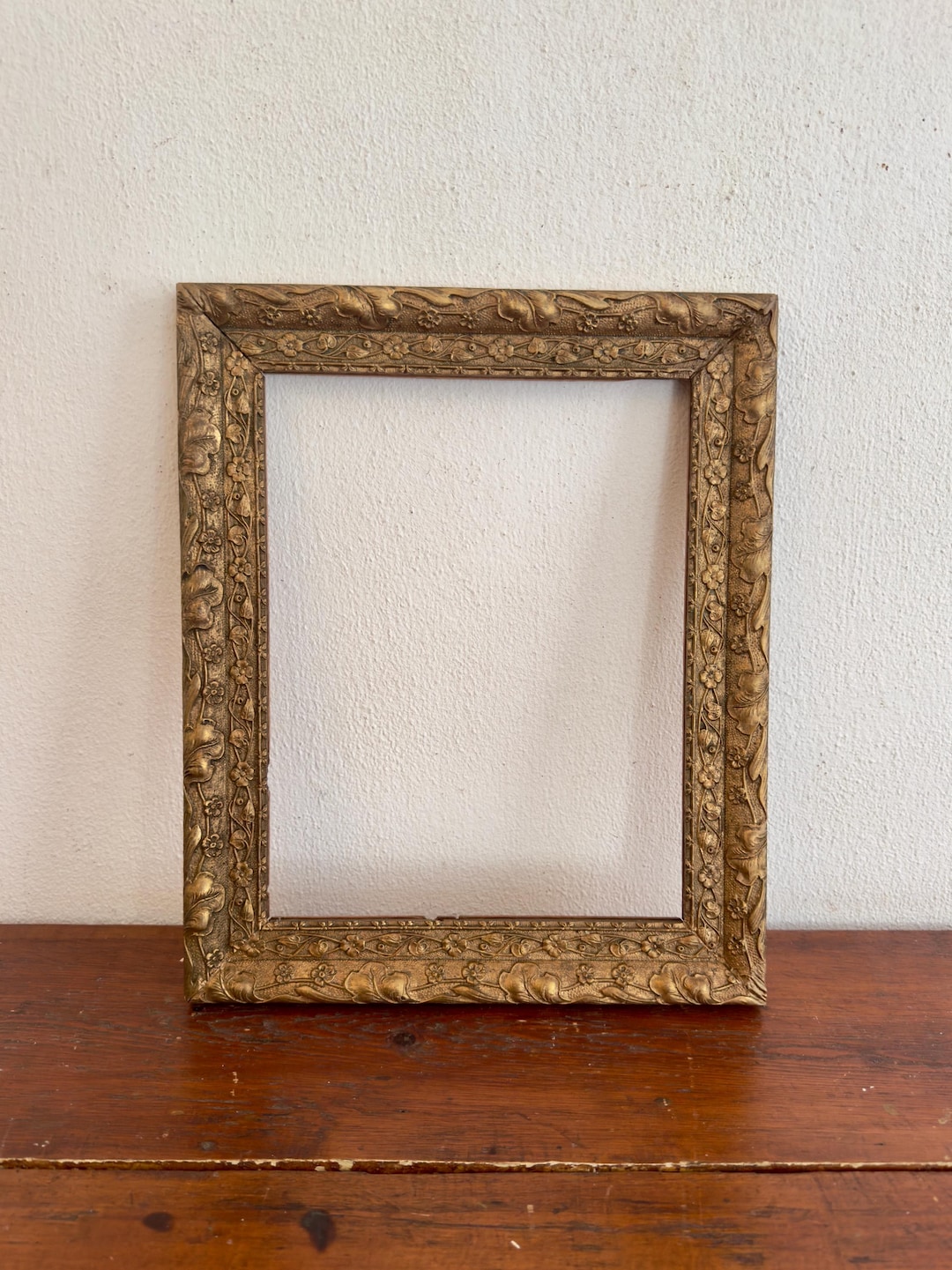 Vintage Gilded Gold Gesso Frame | Ornate Baroque Wall Decor (7.75 X 10. ...