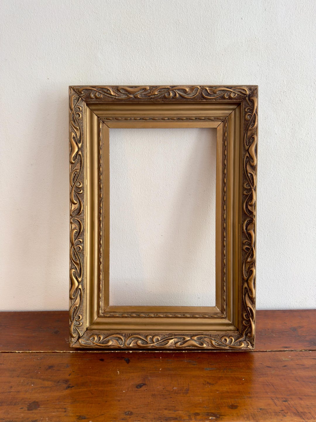 Art Nouveau Frame for a Painting, Gold Gesso Picture Frame, Vintage ...
