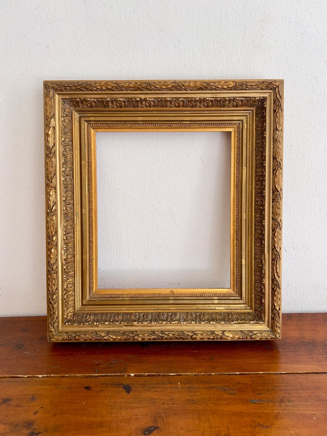 Antique Gold Frame, Gold Gesso Frame, Gold Picture Frame, Gilded Frame ...