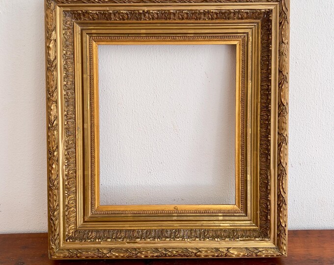 Antique Gold Frame, Gold Gesso Frame, Gold Picture Frame, Gilded Frame ...
