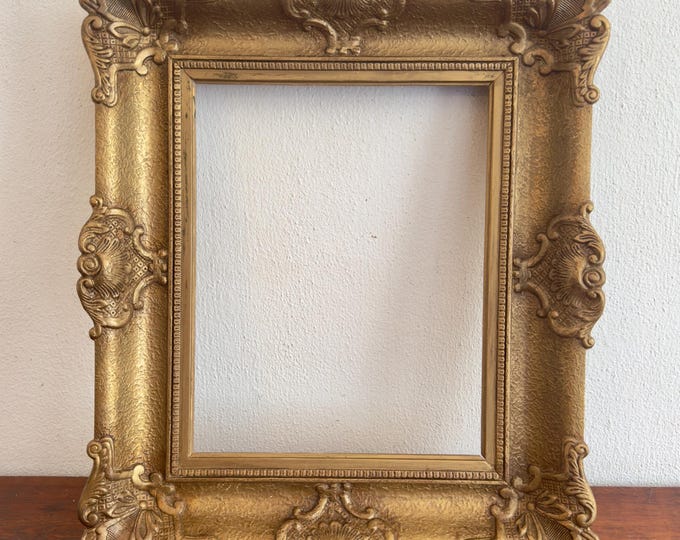 Ornate Gold Frame for a Painting, Gold Gesso Picture Frame, Vintage ...