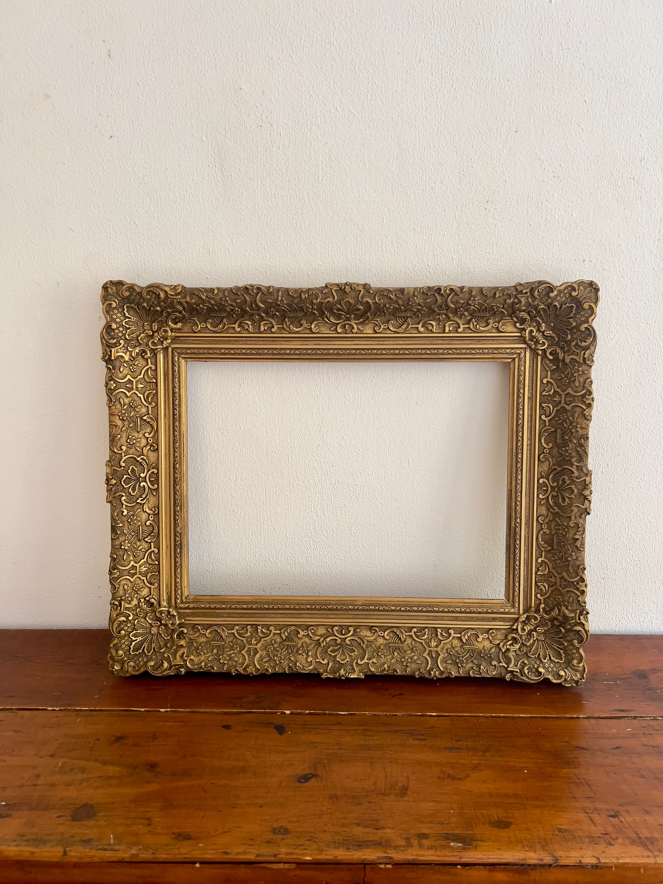 Antique Gesso Frame for a Painting, Gold Picture Frame, Gilded, Gilt ...