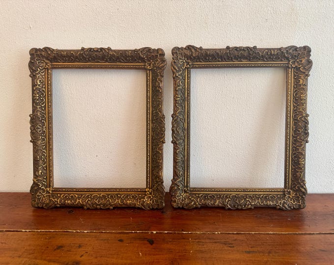 Antique Frames for Paintings, Vintage Gold Frames, Set of Gilded Gold ...