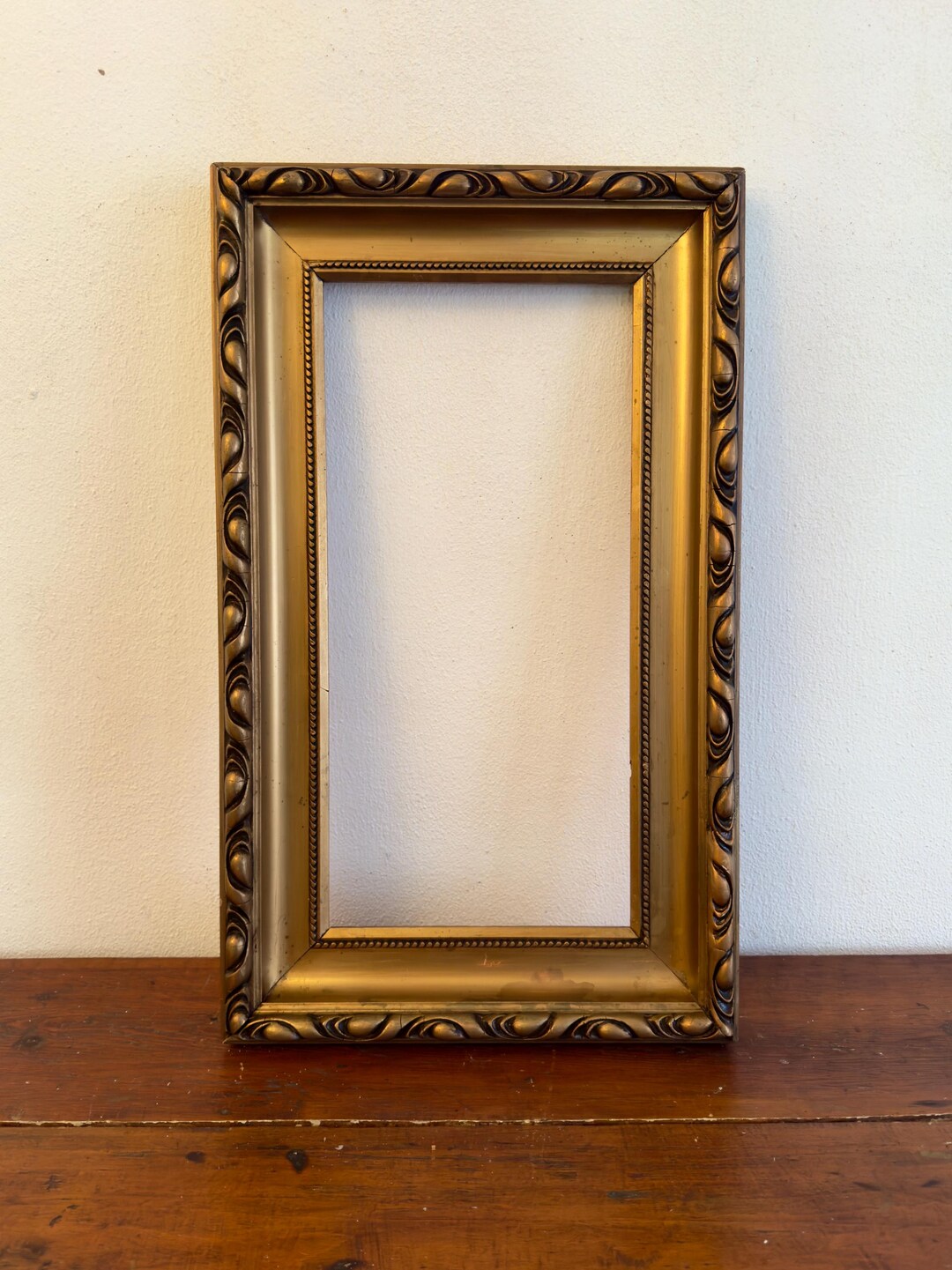 Antique Frame for a Painting, Long Frame, Vintage Gold Picture Frame ...