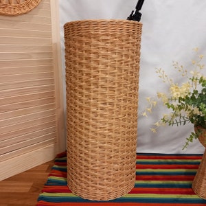Wicker Umbrella Stand, Umbrella Holder, Tall Basket for Entryway. - Etsy