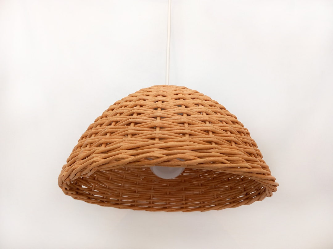 Small Rattan Pendant Light, Wicker Rattan Lampshade, Rattan Natural ...
