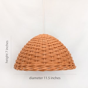 Small Rattan Pendant Light, Wicker Rattan Lampshade, Rattan Natural ...