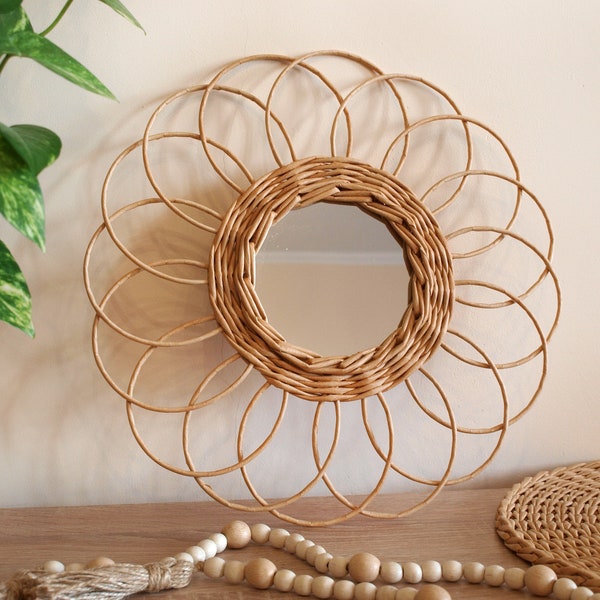 Rattan Mirror - Etsy