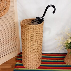Wicker Umbrella Stand, Umbrella Holder, Tall Basket for Entryway. - Etsy