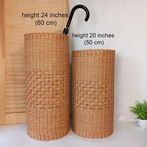 Wicker Umbrella Stand, Umbrella Holder, Tall Basket for Entryway. - Etsy