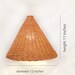 Rattan Lamp Shade Cone Pendant Lamp Shade Woven Pendant - Etsy