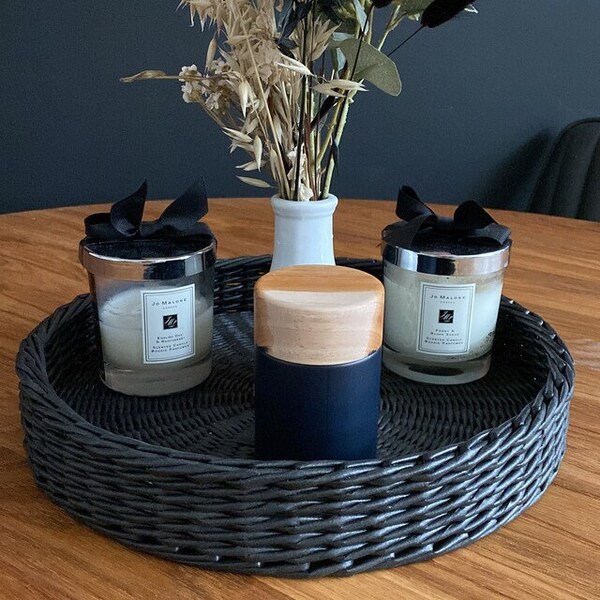 Black Centerpiece Tray - Etsy