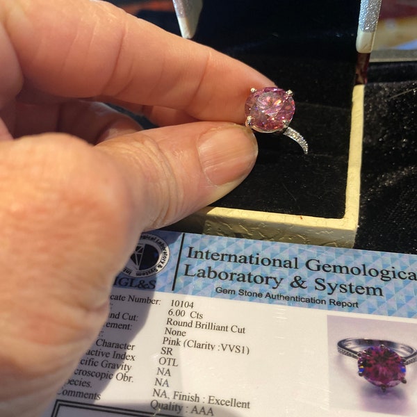 Pink Diamond Ring - Etsy
