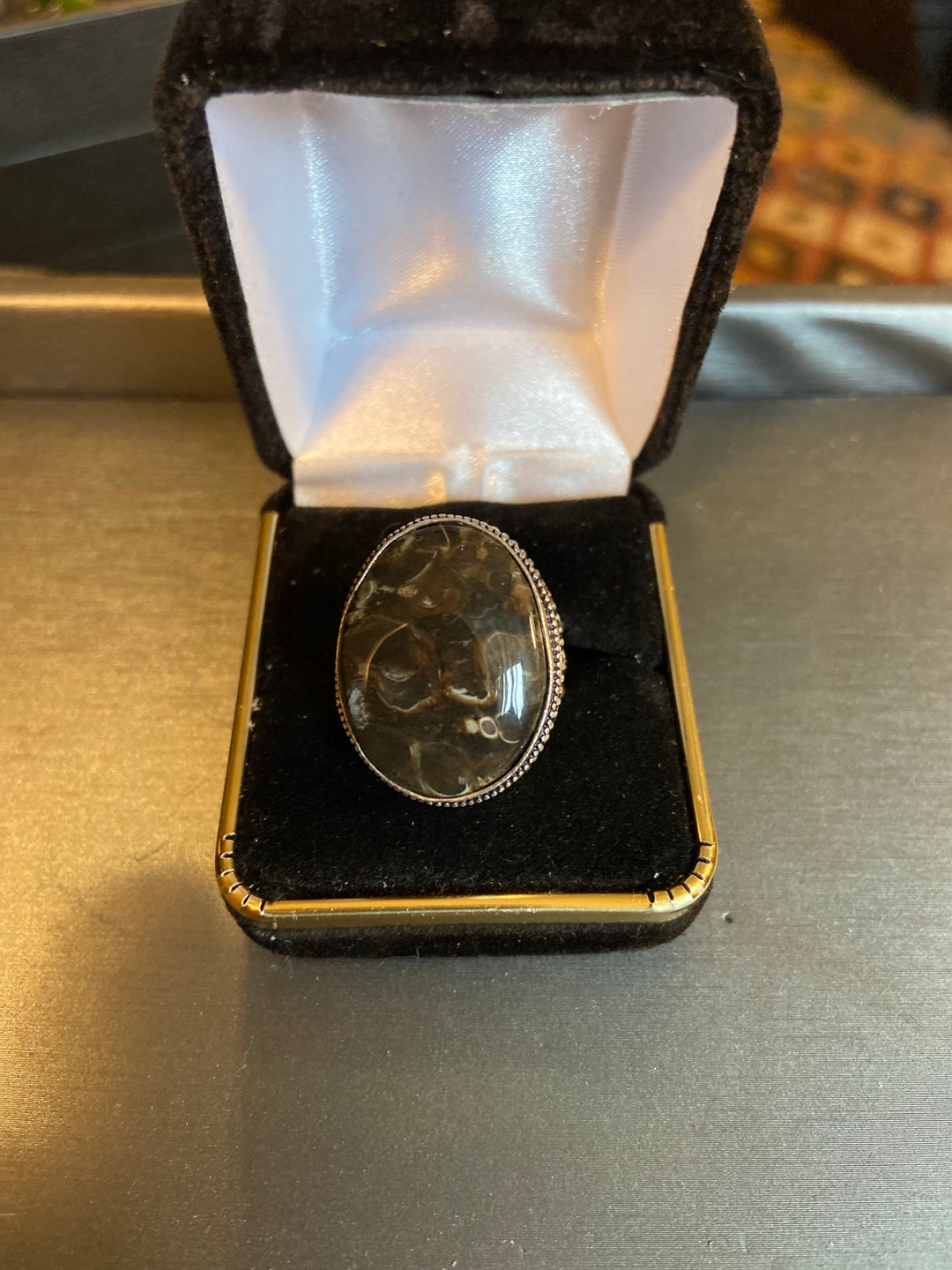 Turtella Jasper Sterling Silver Ring Size 9 - Etsy