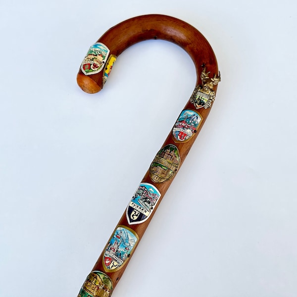 Vintage Walking Stick Medallion - Etsy