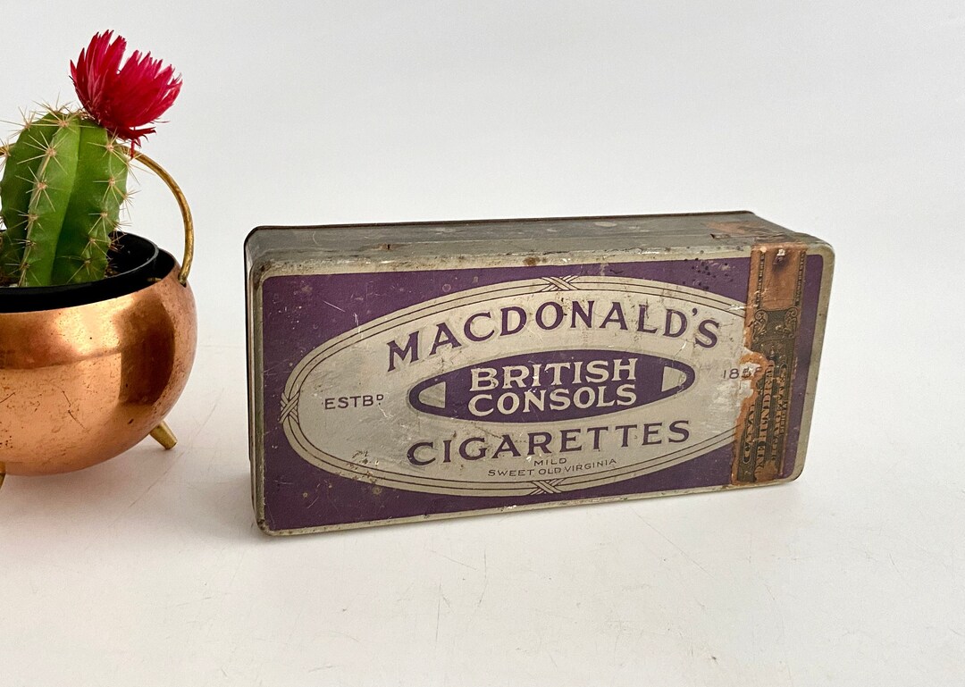 Vintage Macdonald's British Consols Cigarettes Tin, Tobacciana - Etsy