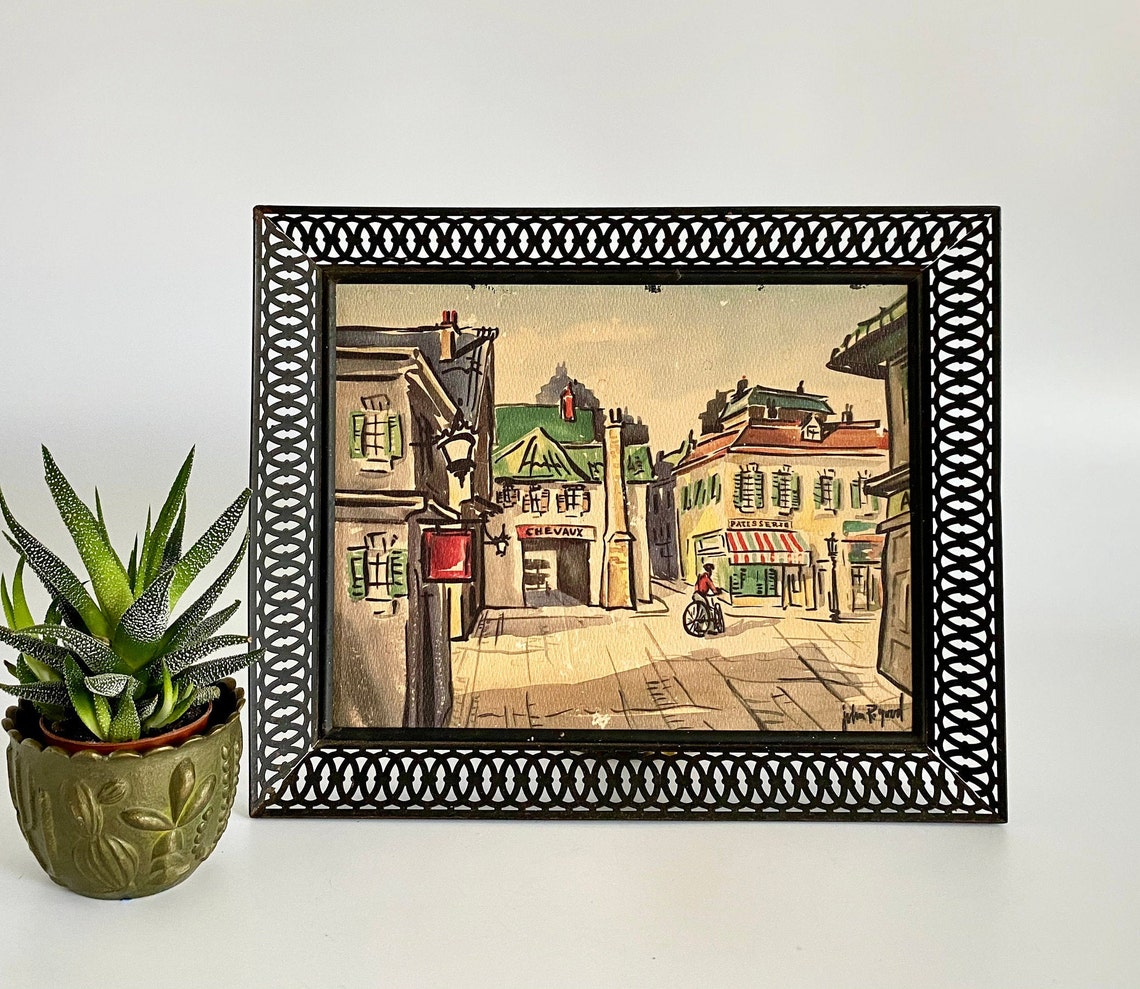 Vintage Paris Watercolor Print by John R. Good Mid Century | Etsy