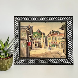 Vintage Paris Watercolor Print by John R. Good, Mid Century Art - Etsy