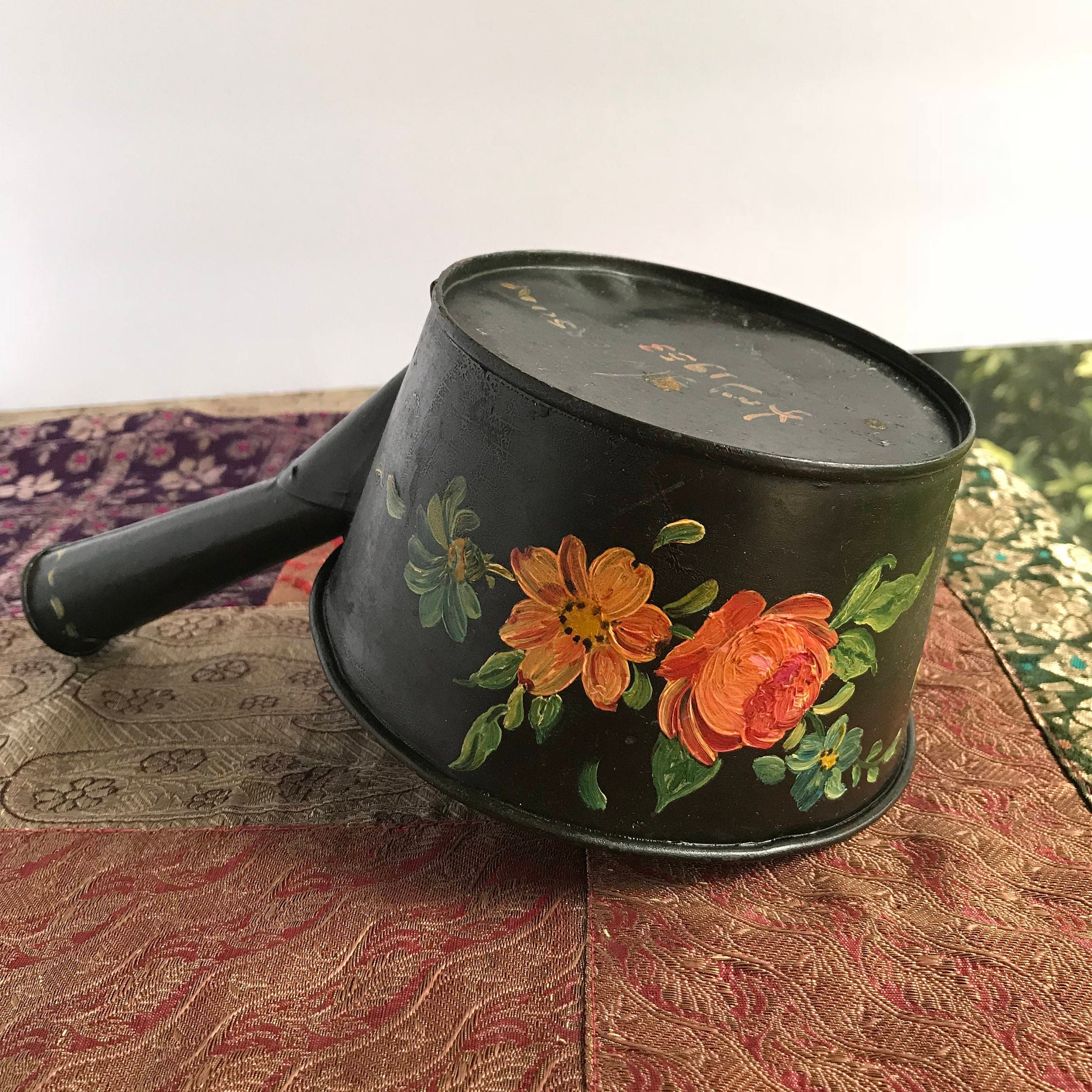 Vintage Ladle Hand Painted Flowers Vintage Toleware Vintage - Etsy