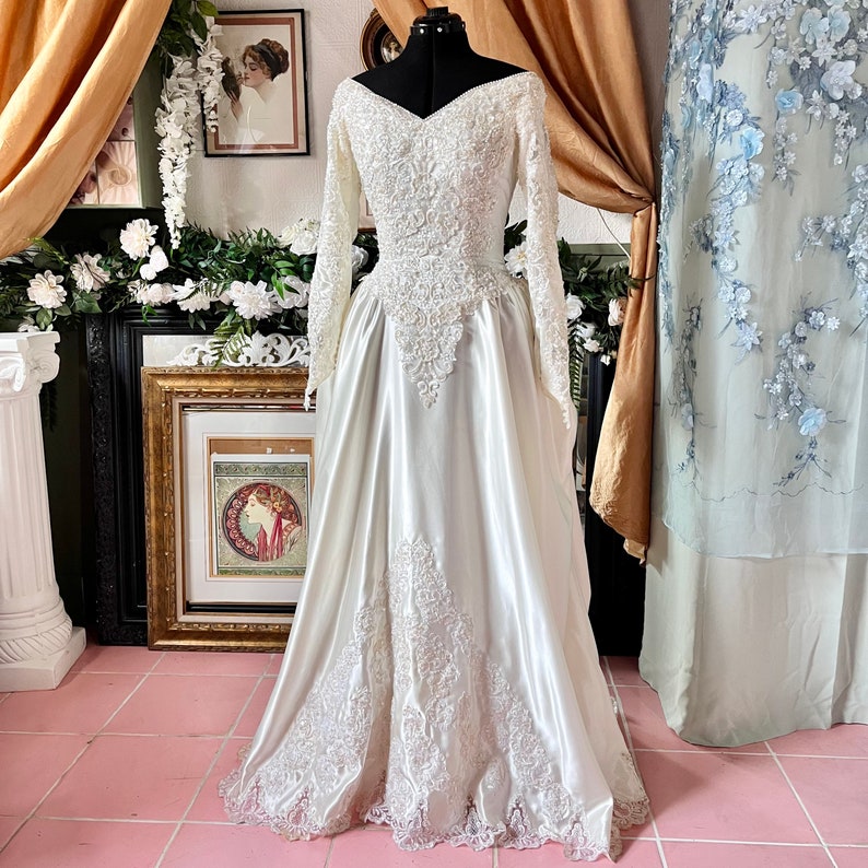 Demetrios Designer 1994 off Shoulder Vintage Wedding Dress - Etsy