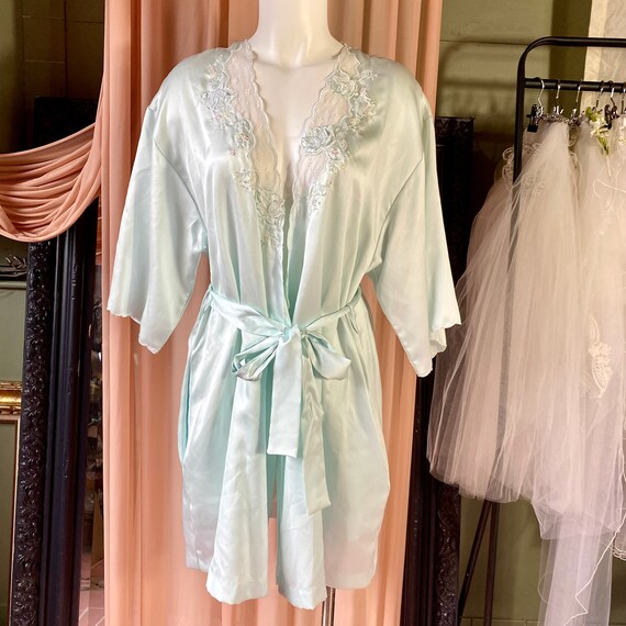Light Turquoise Vintage Nightgown & Night Robe - Gem