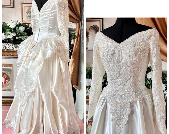 Demetrios Designer 1994 off Shoulder Vintage Wedding Dress - Etsy