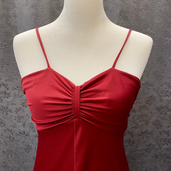 Deep Maroon Red Maxi Dress with Matching Cropped Jack… - Gem