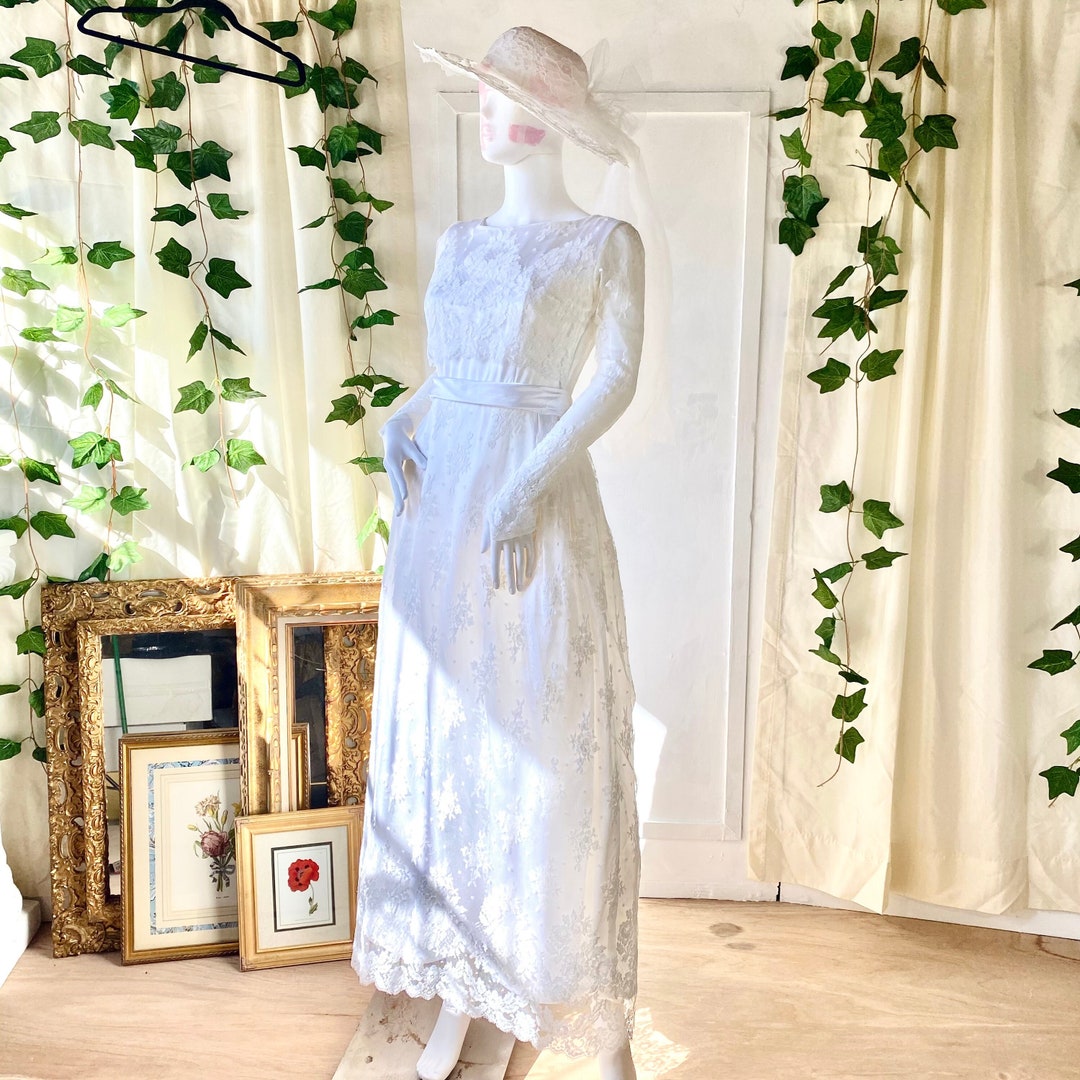 Stunning All Lace Victorian Styled Dress With Matching Headpiece - Etsy