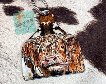 Cow Key Chain Svg - Etsy