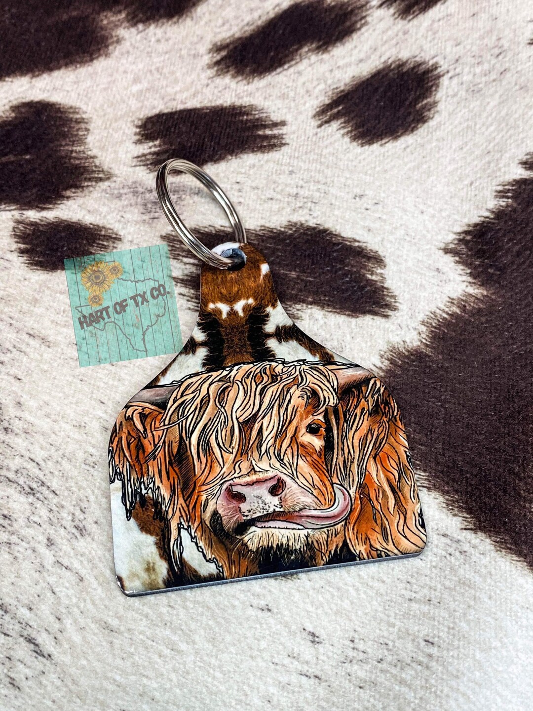Highland Cow Key Chain - Etsy