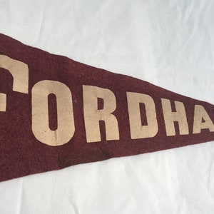 Rare 1930s / 1940s Fordham Vintage Pennant Banner 1841 Logo Good ...