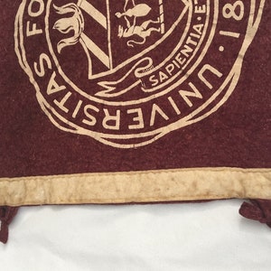 Rare 1930s / 1940s Fordham Vintage Pennant Banner 1841 Logo Good ...