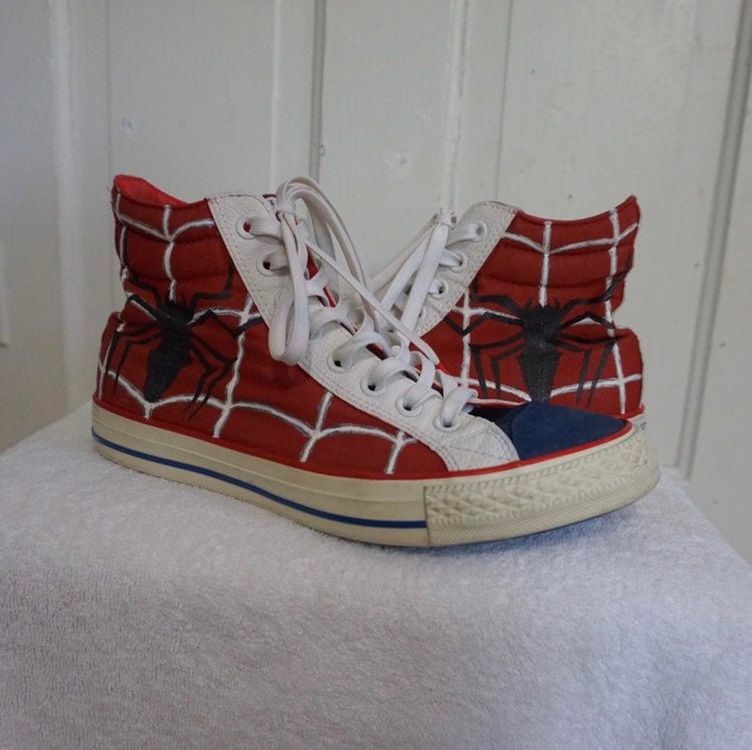 Spider-man Converse - Etsy