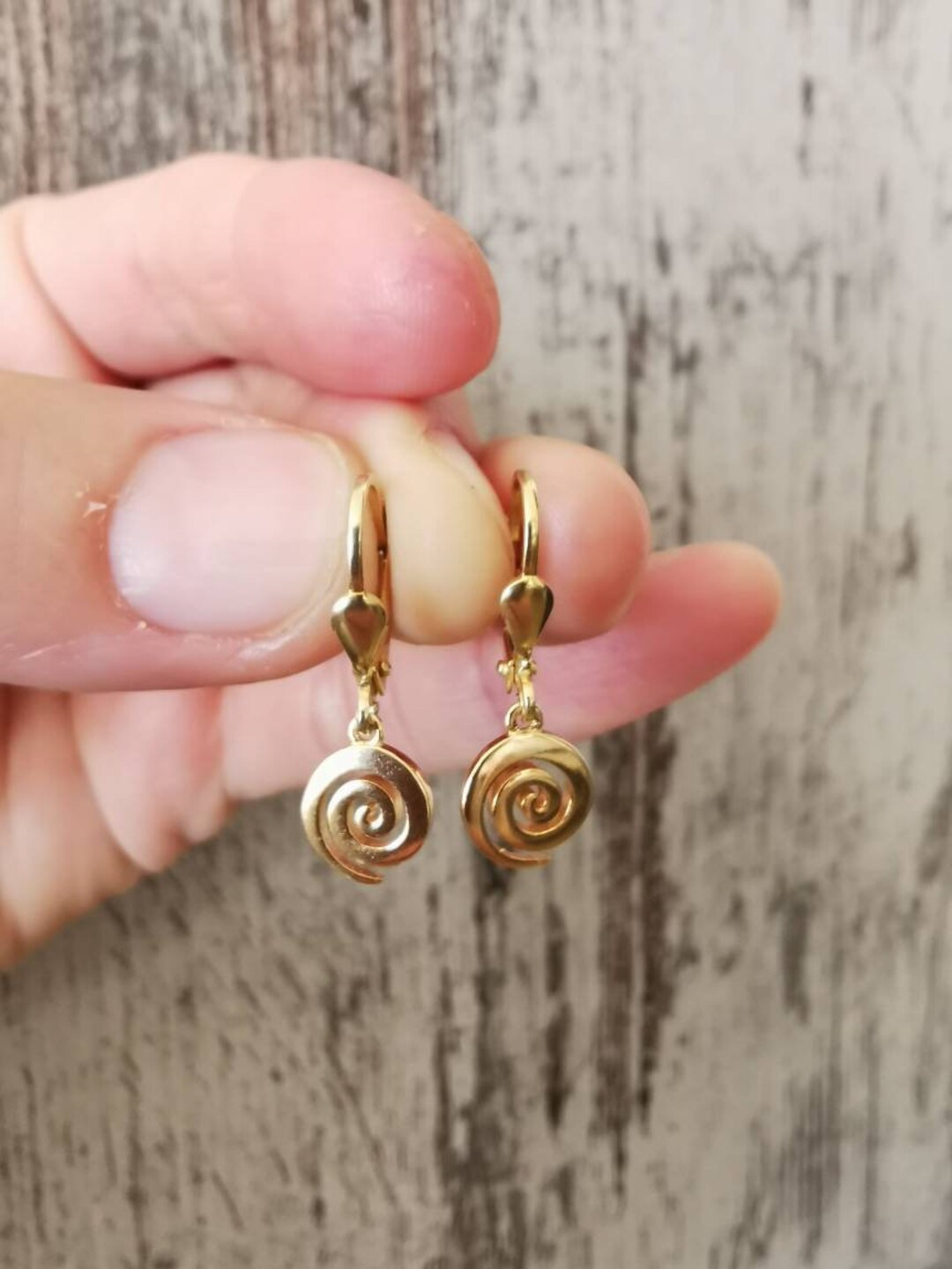 Sterling Silber 925 vergoldet Pyral Ohrringe / griechischer antiker ...