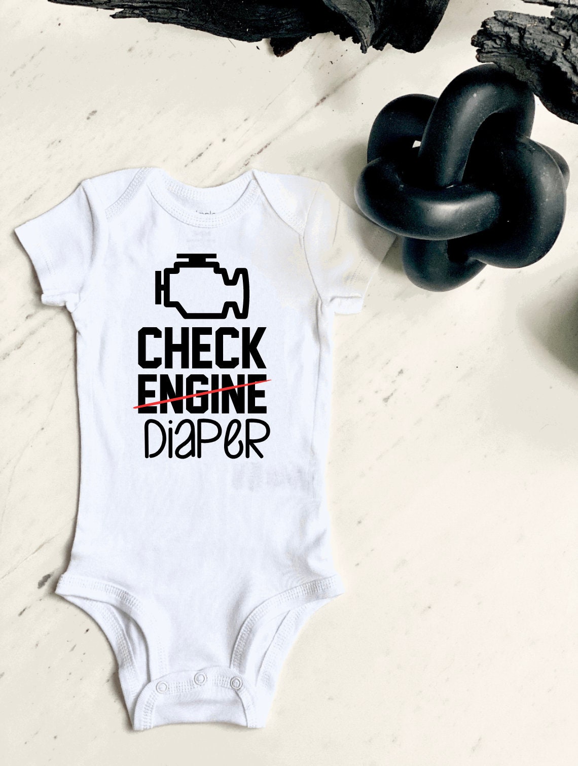 Check Engine/Diaper Car Enthusiast Baby Bodysuit | Etsy