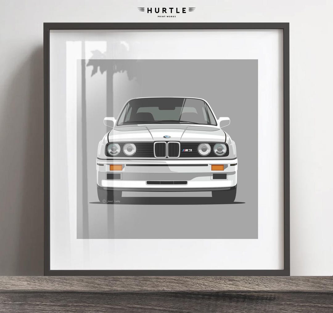 BMW E30 - 325i Artwork Print. Add Reg & Colour, Frame Not Included ...
