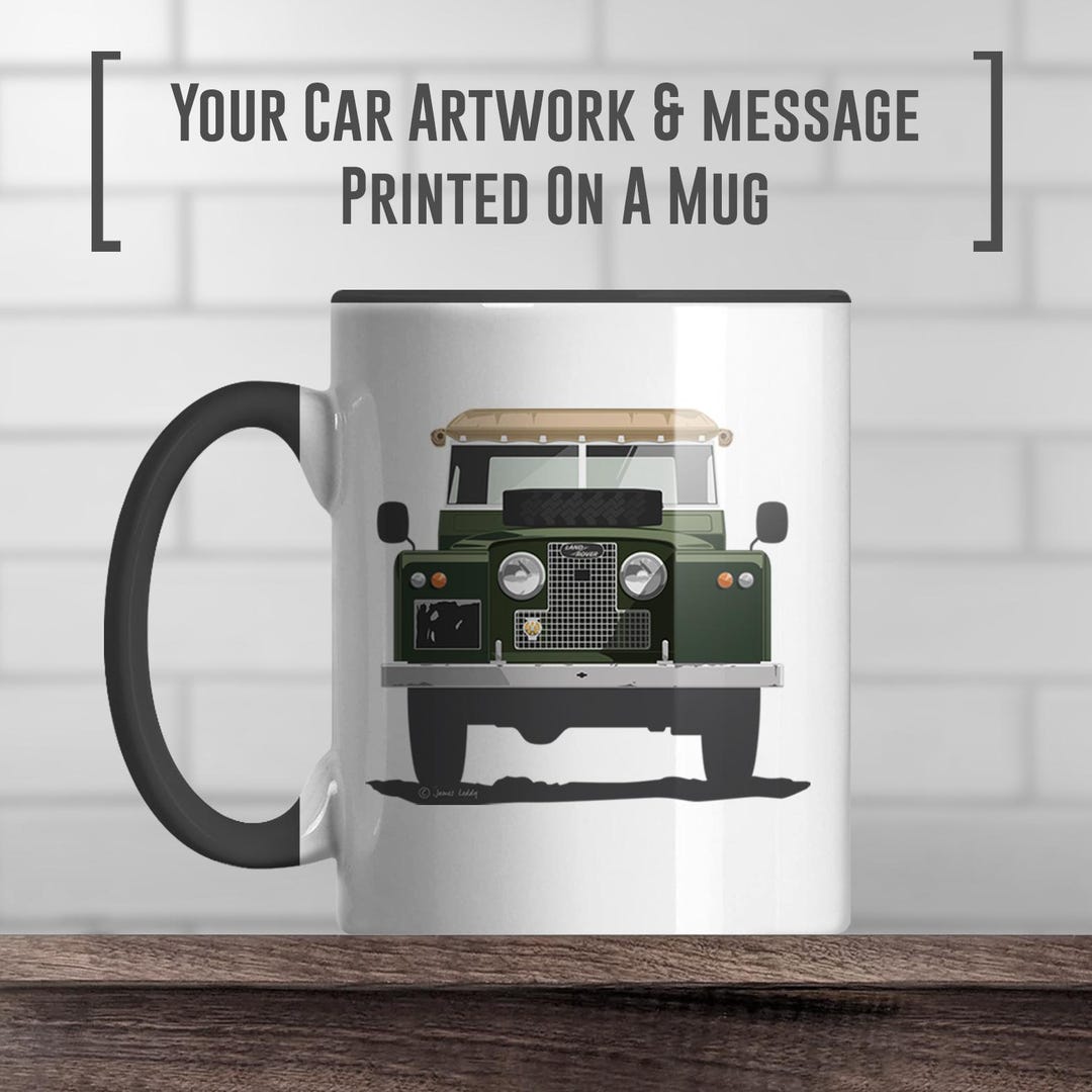Land Rover Series 2a Coffee Mug, Add Colour and Reg, Print, Gift ...
