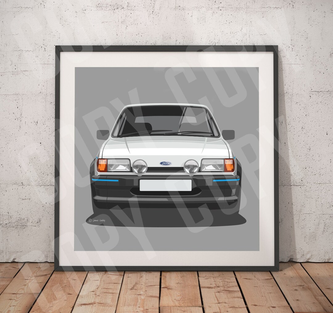Ford Fiesta Xr2i MK2 Artwork Print, Add Reg & Colour, Frame Not ...