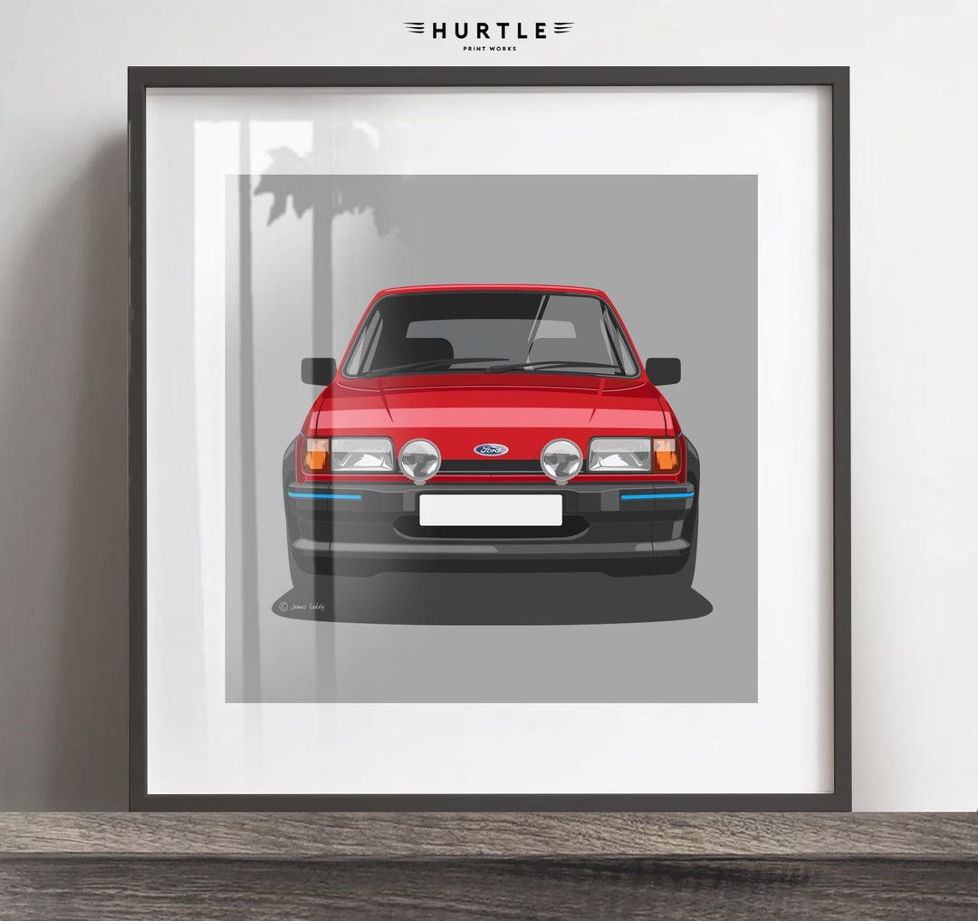 Ford Fiesta Xr2i MK2 Artwork Print, Add Reg & Colour, Frame Not ...