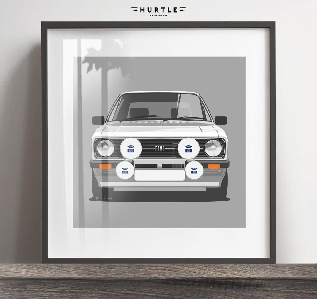 Ford Escort Mk2 RS1600 Artwork, Print, Add Reg & Colour, Frame Not ...