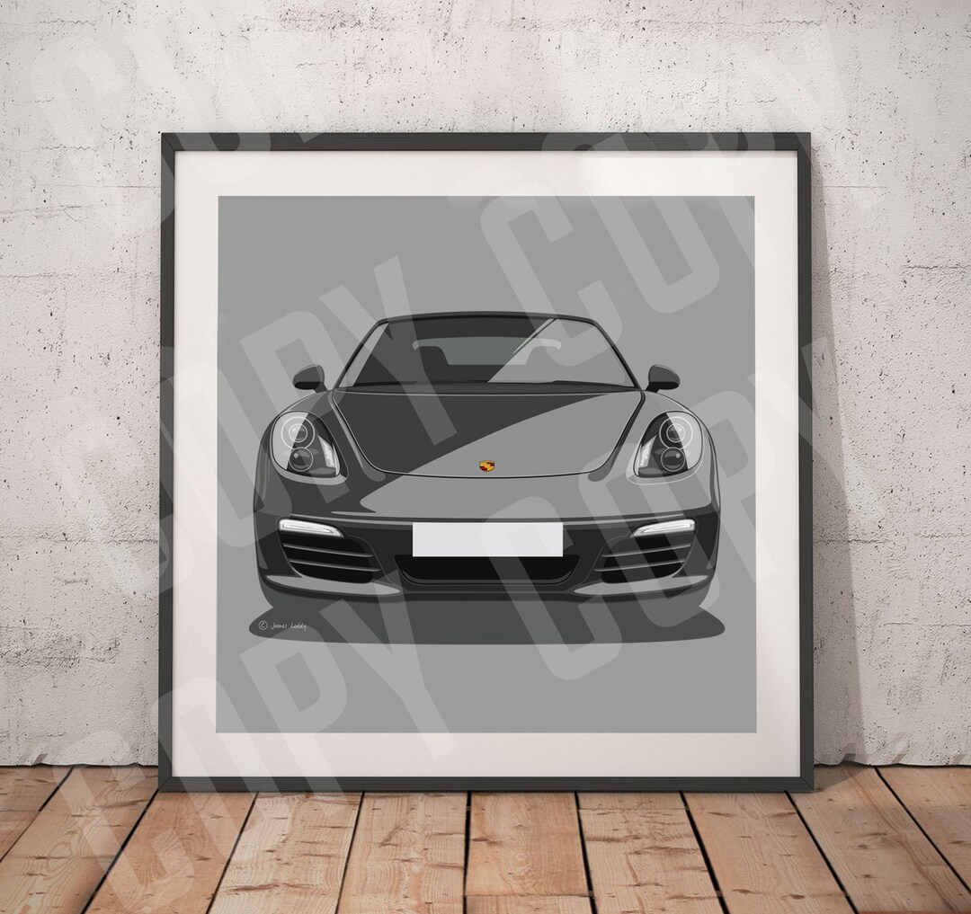 Porsche Boxster S Artwork Print, Add Reg & Colour, Frame Not Included ...
