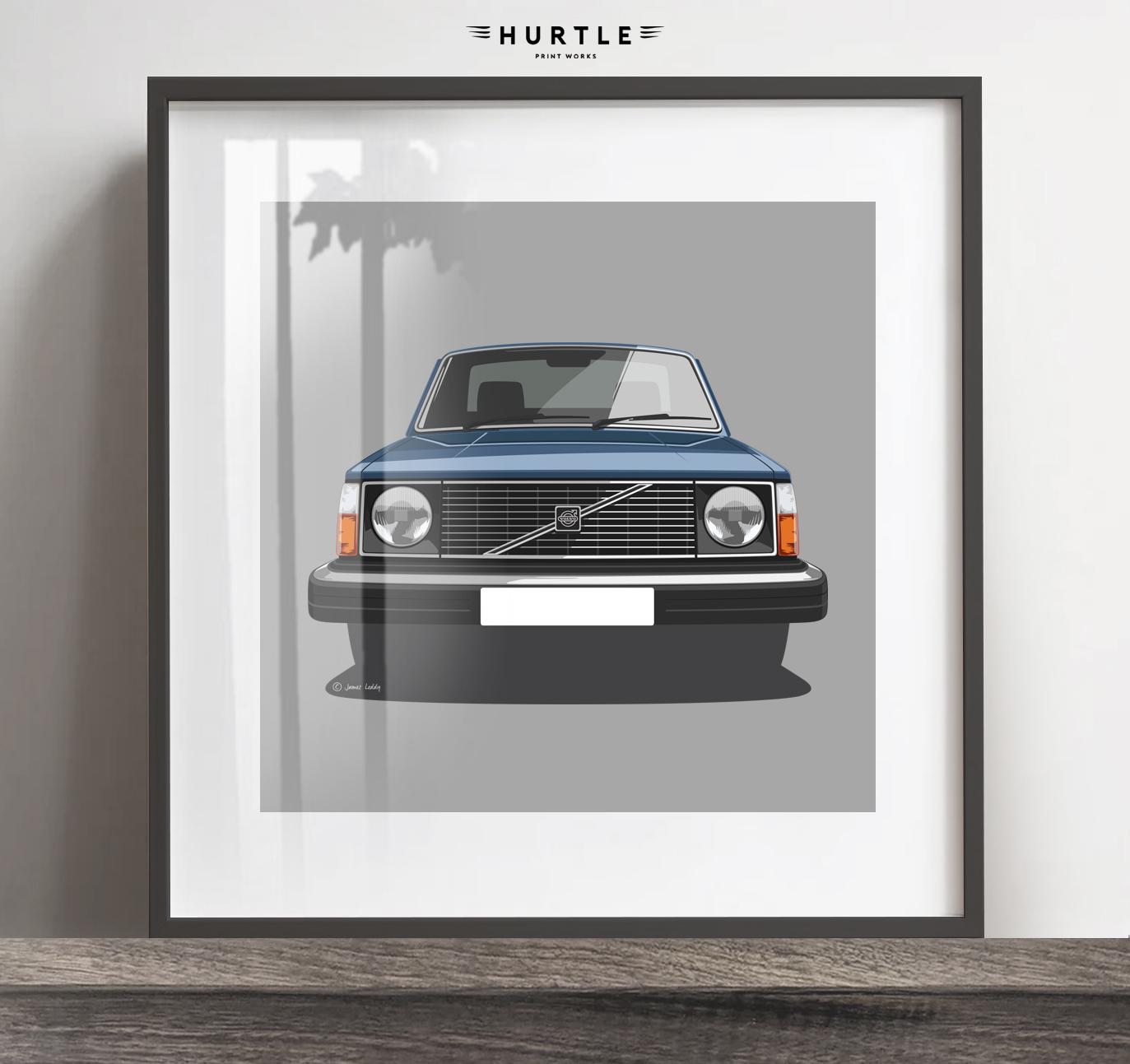 Volvo 240, 245 Artwork Print, Add Reg & Colour, Frame Not Included ...