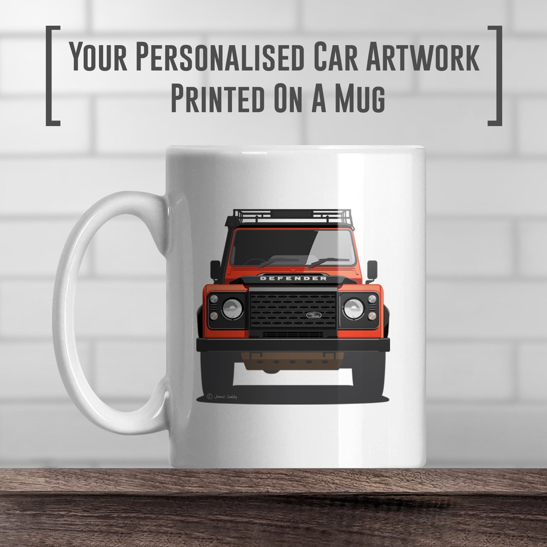 Land Rover Defender Coffee Mug, Add Colour and Reg, Print, Gift ...