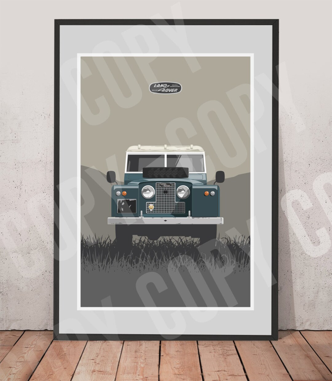 Land Rover Series 2 / 2a Artwork Print, Add Reg & Colour, Frame Not ...