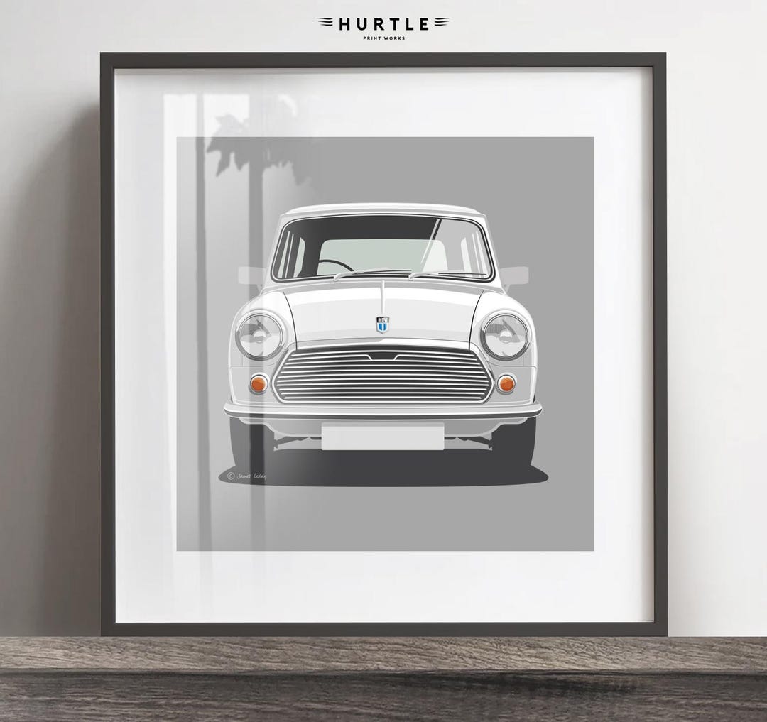 Austin Mini MK 2 Artwork Print, Mini 1000, Mini 850, Add Reg & Colour ...