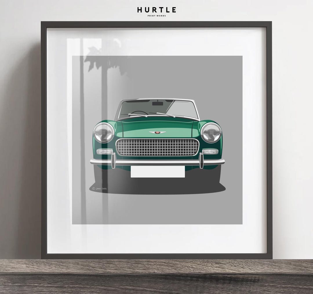 Austin Healey Sprite Artwork Print, Add Reg & Colour, Frame Not ...