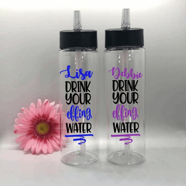 Motivational Water Bottle With Straw - Etsy